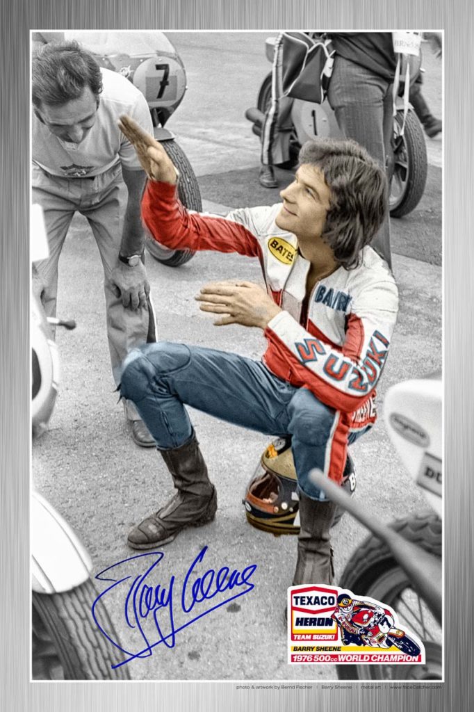 Barry Sheene | aluminium-art | Limited Edition | 45x30 cm | A3 - befi ...